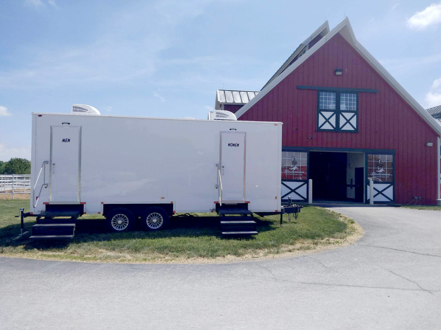 Luxury Portable Restroom Trailer Rental - VIP Restroom Trailers