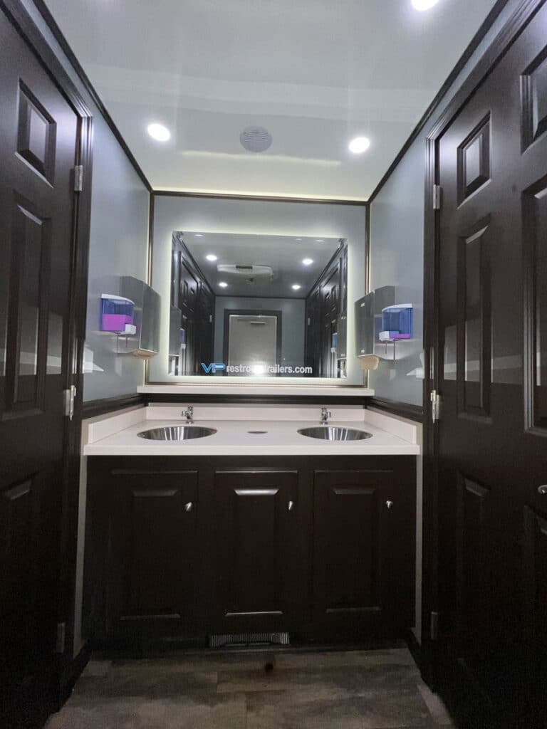 VIP 8 - 8 Station Restroom Trailer Rental - VIP Restroom Trailers